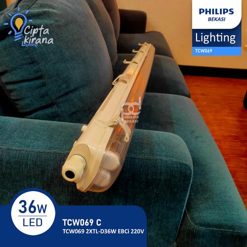 Jual Kap TL Waterproof Philips TCW069 2xTL-D36W EBCi 220V - Kota Bekasi ...