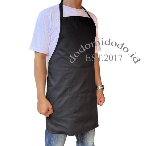 Promo Apron Celemek Masak Full Size Apron / Celemek Masak Polos Hitam ...