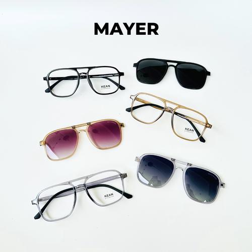 Jual MAYER - FRAME KACAMATA CLIP ON AVIATOR KOTAK - ABU, FRAME ONLY ...