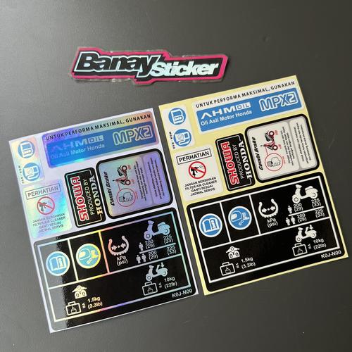 Jual Stiker Sticker PENTING PERINGATAN HONDA Matic New Baru Set - Vinyl ...