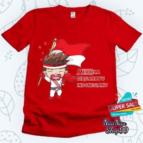 Jual Kaos baju anak animasi HUT RI KEMERDEKAAN 17 AGUSTUSAN - Putih, L ...