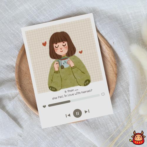 Jual Kartu Ucapan Greeting Card aesthetic korean girl unik lucu estetik ...