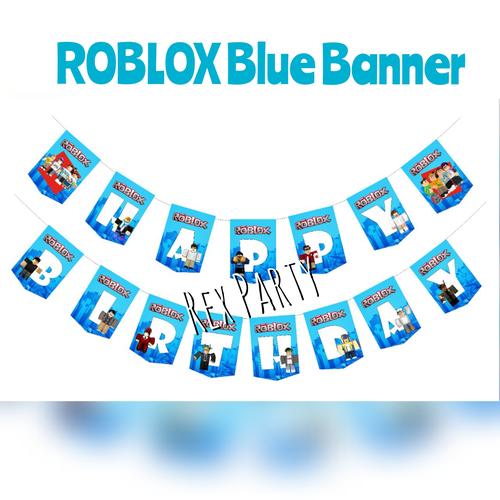 Jual Roblox Birthday Banner Blue/Bunting Roblox/Banner HBD Roblox ...