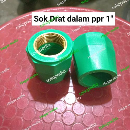 Jual SOK DRAT DALAM SDD PPR 1"INCH 32MM FEMALE THREAD JOINT HIJAU termurah - Jakarta Pusat ...