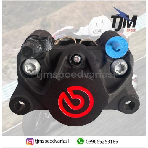 Jual kaliper Brembo P2 2P 2 Piston Black Red Logo Ori Italy - Kota Malang - Tjmspeed | Tokopedia