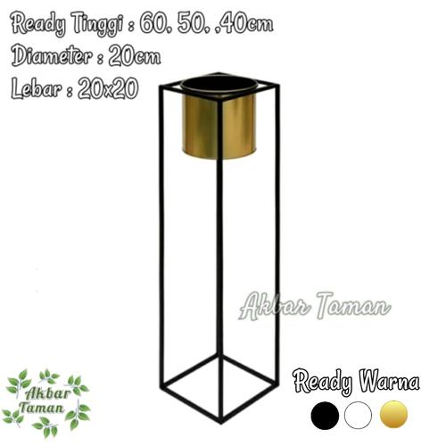 Jual Standing Pot Bunga Besi Rak Pot Bunga Besi Model Kotak - Hitam ...