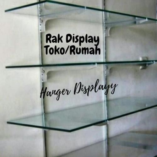 Jual Rak Kaca / Papan buat di dinding 4 Susun/ 4 Tingkat Rak display ...