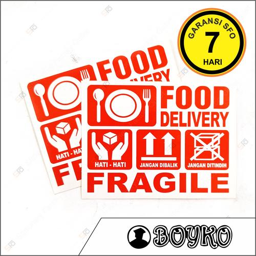 Jual Stiker Food Delivery - Sticker Fragile Makanan Online - Kota ...
