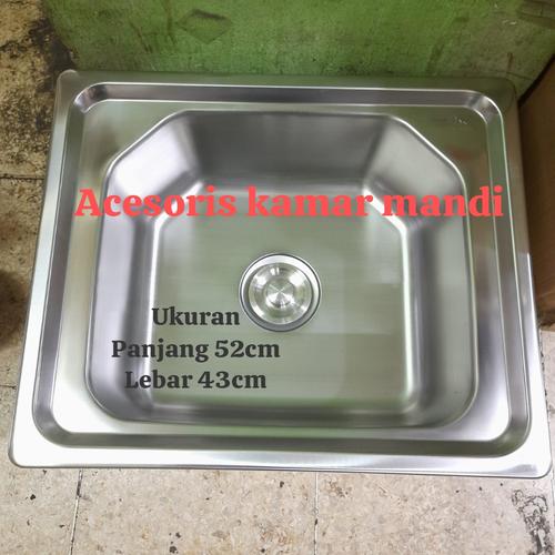 Jual kitchen sink 1 lubang stainless stel ukuran 52x43 - Jakarta Pusat ...