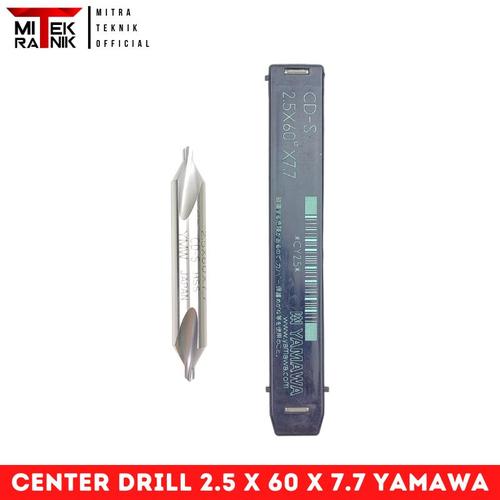 Jual Mata Bor Center Drill 2.5mm x 7.7mm Bor Chamfer 60 Degree Yamawa ...