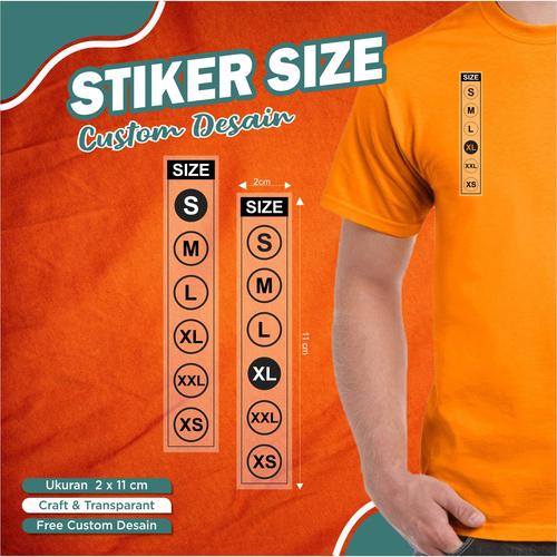 Jual Cetak Stiker Size Baju,Ukuran Baju Custom - M, CUSTOM - Kota ...