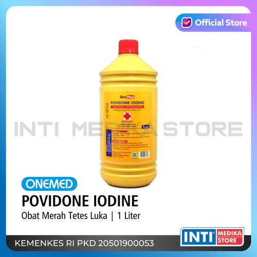 Jual ONEMED - POVIDONE IODINE 1 L | Obat Merah Tetes Luka | Antiseptik ...