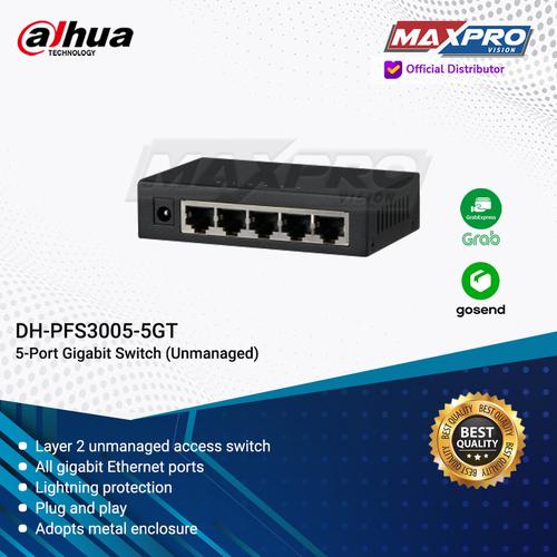 Jual DH-PFS3005-5GT - DAHUA SWITCH NON POE 5CH UNMANAGED GIGABIT - Jakarta Barat - Maxpro Vision ...