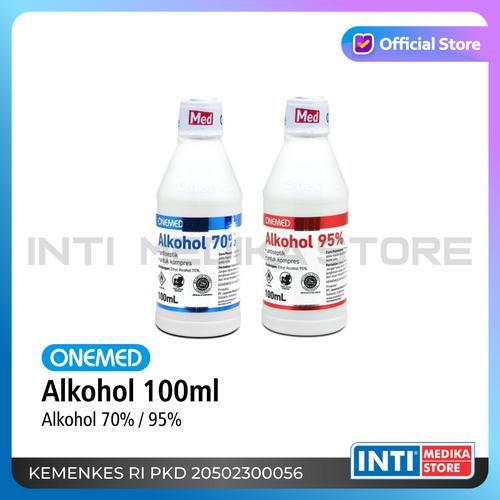 Jual ONEMED - Alkohol 100ml 70% 95% | Alcohol P3K Antiseptik One Med ...