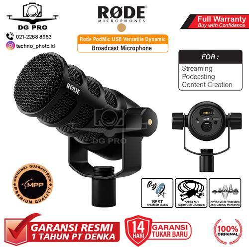 Jual Rode PodMic USB Versatile Dynamic Broadcast Microphone Pod Mic ...