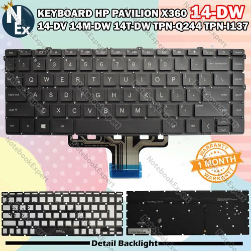 Jual KEYBOARD HP PAVILION X360 14-DW 14-DV 14M-DW 14T-DW TPN-Q244 ...