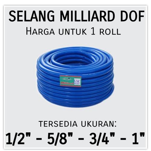 Jual 50 METER SELANG AIR MILLIARD DOF DOFF 1/2" 5/8" 3/4" 1" inch 1 ROLL - 1/2" inch - Kota ...