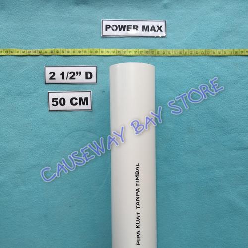 Jual Pipa PVC 2½ INCH D PUTIH POWER MAX PANJANG 50cm - Kab. Sidoarjo ...