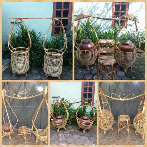 Jual Pikulan dawet angkringan rombong dawet rotan - set Meja&kursi ...