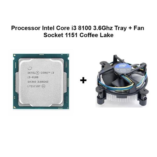 Jual Processor Intel Core i3 8100 3.6Ghz Tray + Fan Socket 1151 Coffee Lake - Kab. Sleman ...