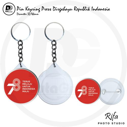 Jual [PIN KEYRING PRESS] HUT KEMERDEKAAN RI Pin Gantungan Kunci HUT RI ...