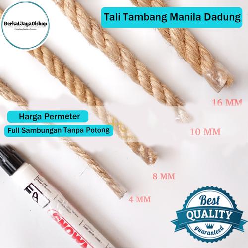 Jual Tali Tambang Kecil 8mm 10mm Tampar Manila Goni Dadung Rami Murah ...