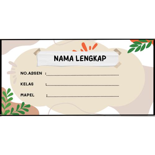 Promo stiker label buku pelajaran custom nama /sticker mapel - 4 - Kab ...