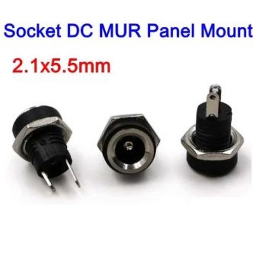 Jual Soket DC Mur 2.1x5.5mm Panel Mount Female Socket Plug in Jack ...