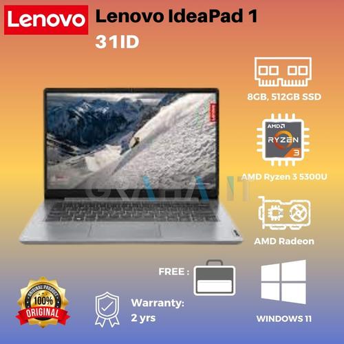 Promo Lenovo IdeaPad 1 31ID IP1 R3-5300U 8GB SSD 512GB W11 OHS UMA 14 ...