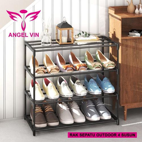 Jual RAK SEPATU SUSUN PLASTIK PVC/RAK SEPATU PORTABLE TINGKAT - 4 SUSUN ...