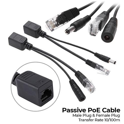 Jual Passive PoE Power Plug Over Ethernet Wifi CCTV With Cable Male ...