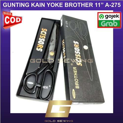 Jual Gunting Kain Yoke Brother 11” A-275 Professional Tailor Scissors ...