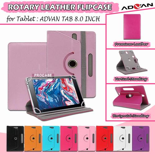 Jual ADVAN Tab 8.0 inch Rotary Leather Flipcase Cover Standing Book ...