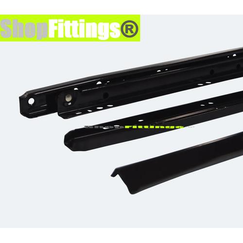 Jual Rel Laci Hitam Single Track Black Roller Drawer Slide Runner Rail ...