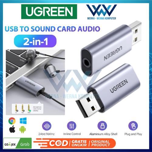 Jual UGREEN USB Sound Card External 2in1 3,5mm untuk laptop / Nintendo ...
