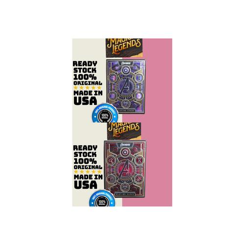 Jual Kartu Remi Avengers Red And Purple Playing Cards DAPAT DUA KARTU ...