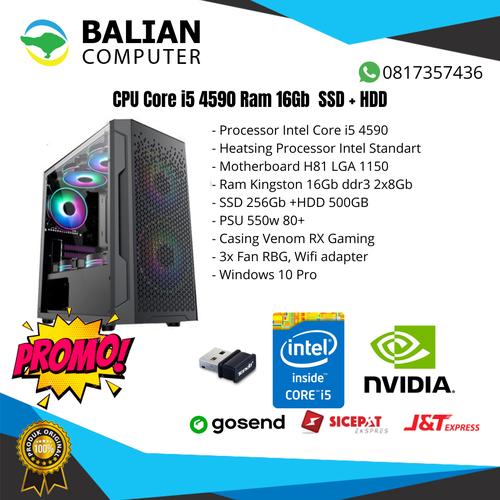 Jual CPU/PC Intel Core i5 Ram 16GB SSD 256GB + HDD 500GB - Kota ...