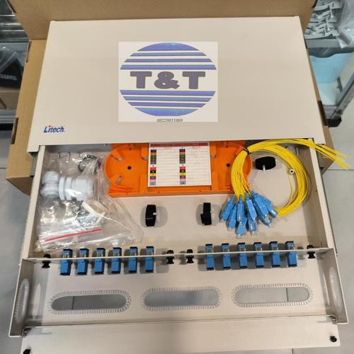 Jual LITECH ODF OTB RACK 12 CORE SC/UPC FULL SET SINGLEMODE FIBER OPTIK ...