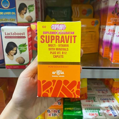Jual Supravit food supplement multi vitamin with minerals plus vit B12 ...