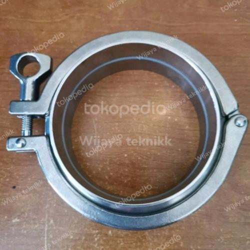 Jual Clamp ferrule 6" sanitary 304 set clamp sanitary 6 inch - Kota ...