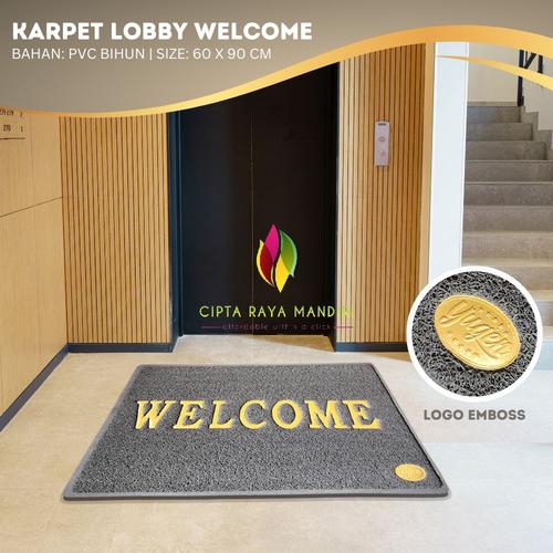Jual Keset Karpet PVC Mie / Keset Lobby Keset Bihun Motif WELCOME 60x90 ...