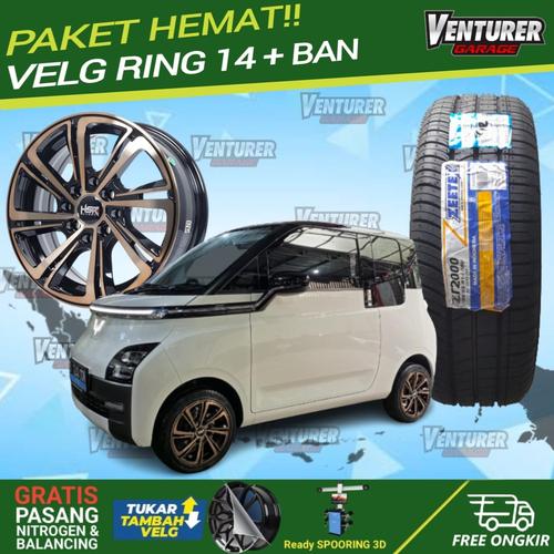 Jual Paket Velg plus ban MOBIL WULING AIR EV ring 14 HSR EITO R14 4X100 - VELG AJA - Kota ...