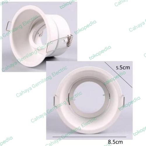 Jual kap lampu spot mr16 round armour trimless corong downlight spotlight - Jakarta Pusat ...