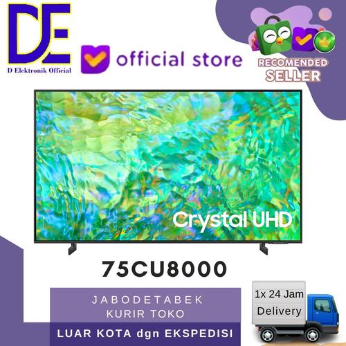 Promo Led Tv 75 Inch CU8000 Samsung 75CU8000 UA75CU8000KXXD UHD 4K Smart TV - TV ONLY Cicil 0% ...