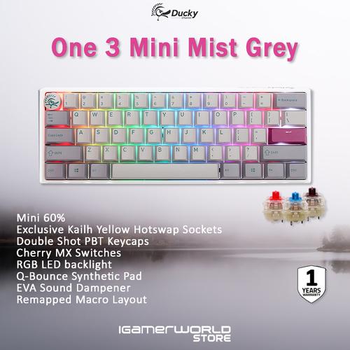 Jual Ducky ONE 3 Mini Mist Grey Hotswap RGB Mechanical Gaming Keyboard ...
