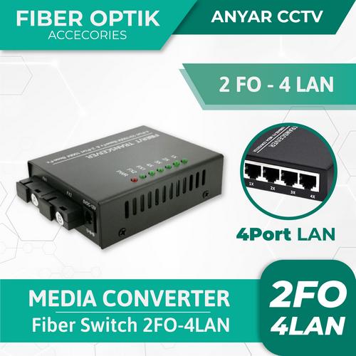 Jual MEDIA CONVERTER 2 PORT FO 4 PORT LAN SC 10/100 SWITCH FIBER OPTIC - Kota Bandung - ANYAR ...
