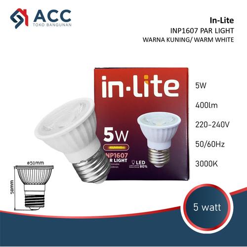 Jual InLite PAR Light COB Fitting E27 Lampu LED Spot COB INP1607 5W ...