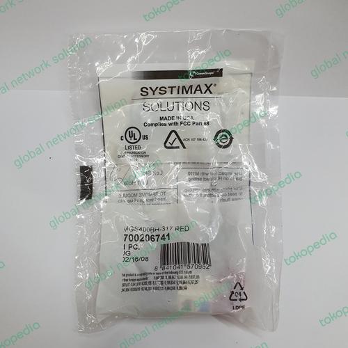 Jual modular jack cat 6 systimax Red / modul merah systimax cat 6 ...