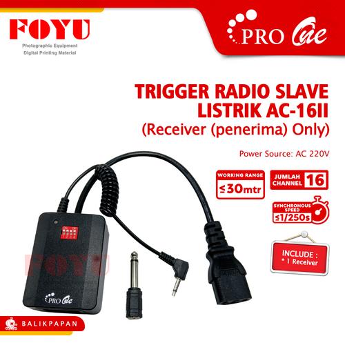 Jual Pro One Trigger Radio Slave Listrik Flash AC-16 Receiver Only ...
