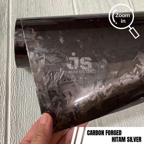 Jual Sticker Carbon Forged Premium Hitam Silver / Skotlet Karbon Forget ...
